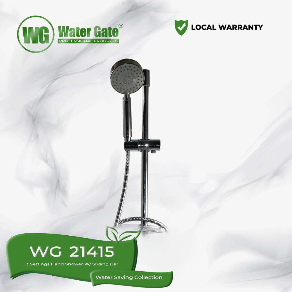 Water Gate WG 21415 | 3 Settings Hand Shower with Sliding Bar - Watergate