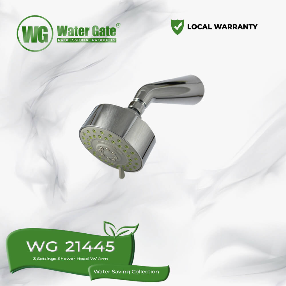 Water Gate WG 21445 | 3 Settings Shower Head with Arm - Watergate