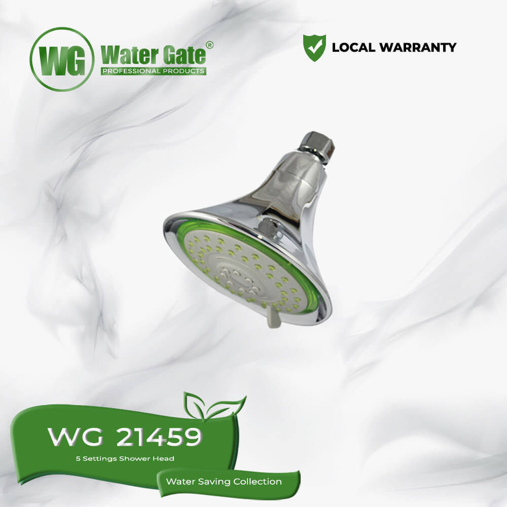 Water Gate WG 21459 | 5-Spray Settings Shower Head Only - Watergate