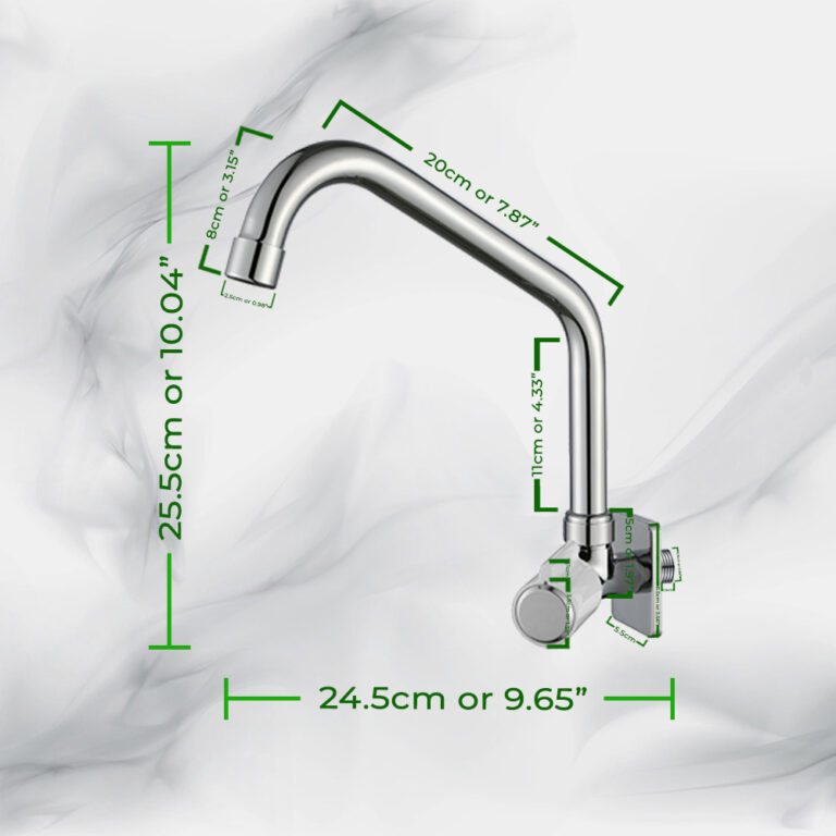 Water Gate WG 21704 | Ceramic White Kitchen Faucet Wall Mounted - Watergate