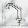 Water Gate WG 21710 | Ceramic White Kitchen Faucet with Double Spout ...