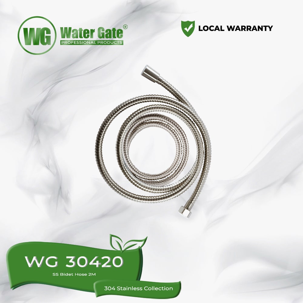 Water Gate WG 30420 | Stainless Steel Bidet Hose 2M - Watergate