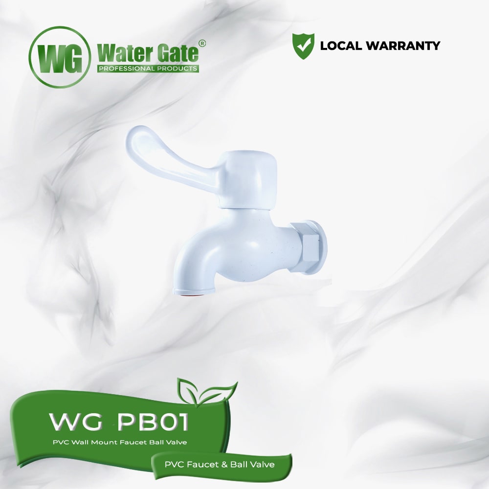 Water Gate WG PB01 | PVC Wall Mount Faucet Ball Valve - Watergate