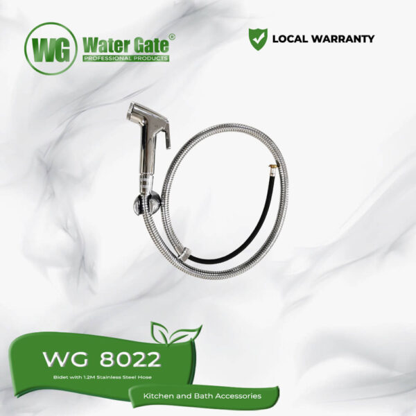 Water Gate WG 8022 | Bidet with 1.2M Stainless Steel Hose - Watergate