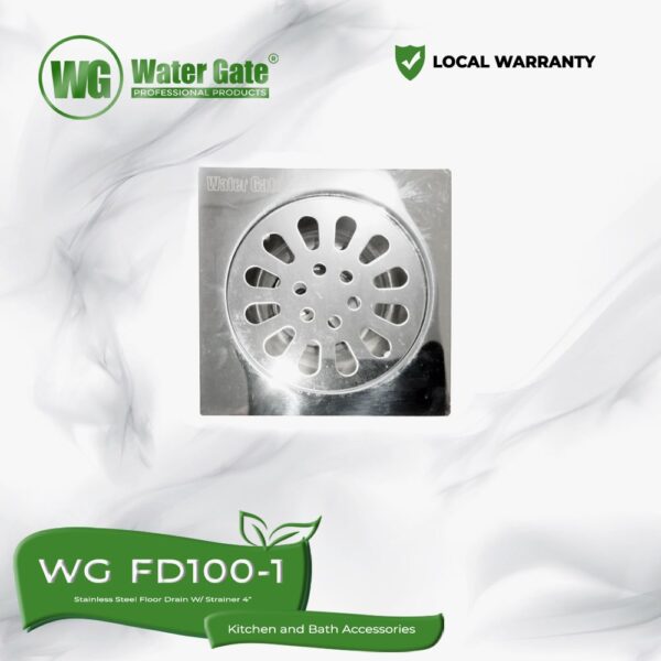 Water Gate WG FD100-1 | SS Floor Drain with Strainer 4" - Watergate