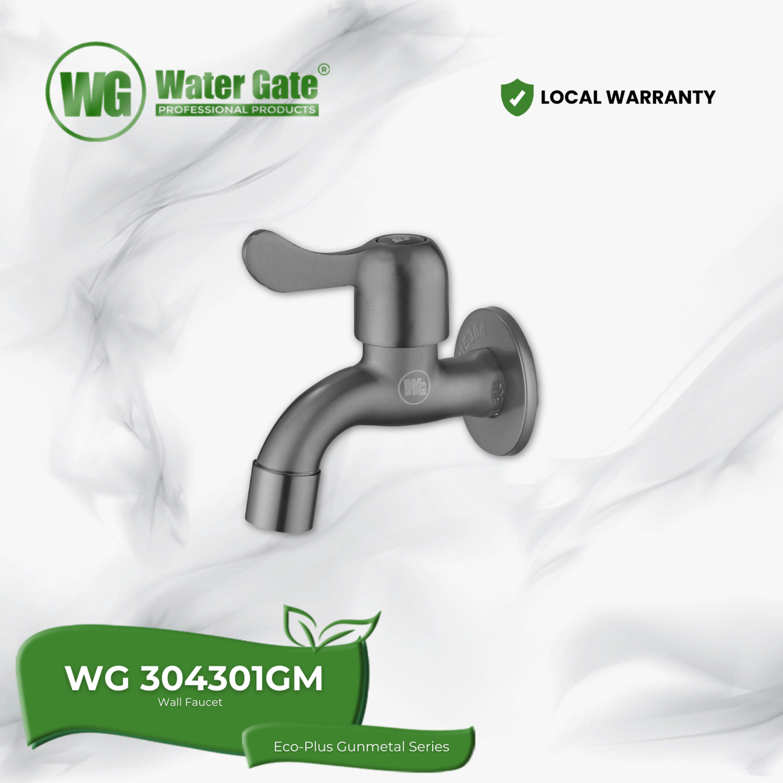 Water Gate 304301 | SS Wall Faucet Gunmetal Finish - Watergate